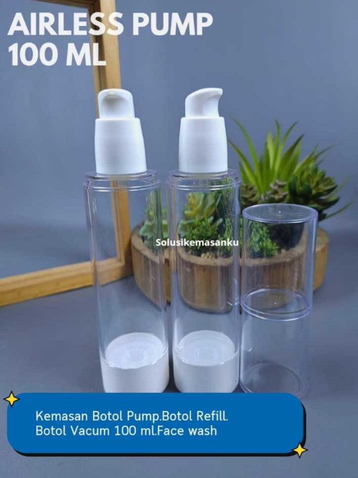 Jual Botol Airlees Pump 100 ml - Bahan Akrilik / Botol sabun 100 ml ...