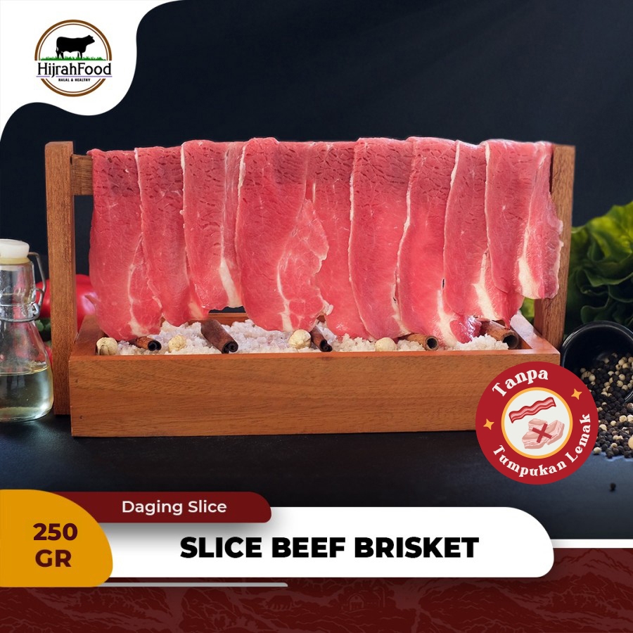 Jual Hijrahfood Daging Slice Brisket AUS Beef Sukiyaki Shabu Less Fat ...