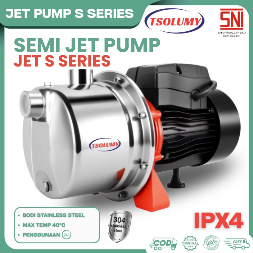 Jual Tsolumy Pompa Air Sumur Jet Pump JETS-200 dan JETS-330 Stainless ...