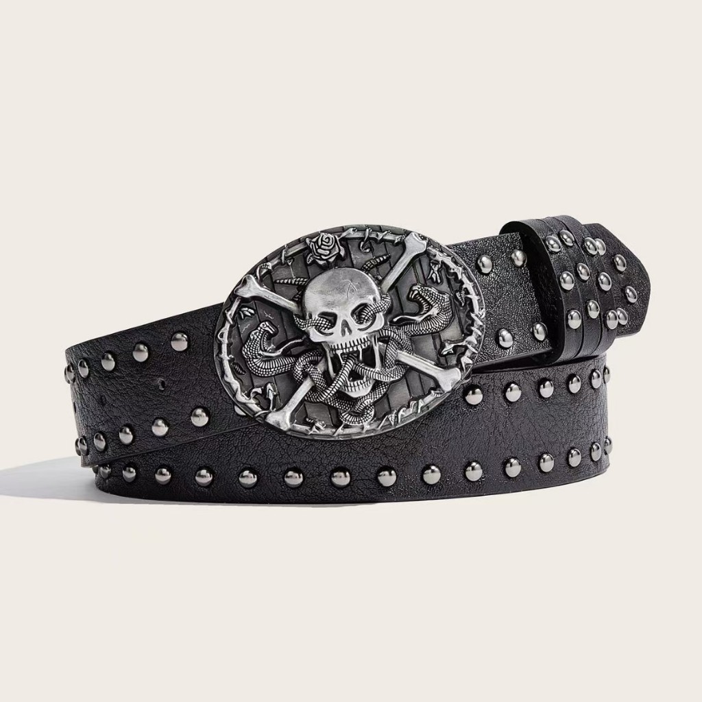 Jual BGS-599 Sabuk Vintage Bertabur / Gesper Punk Tengkorak Fashion ...