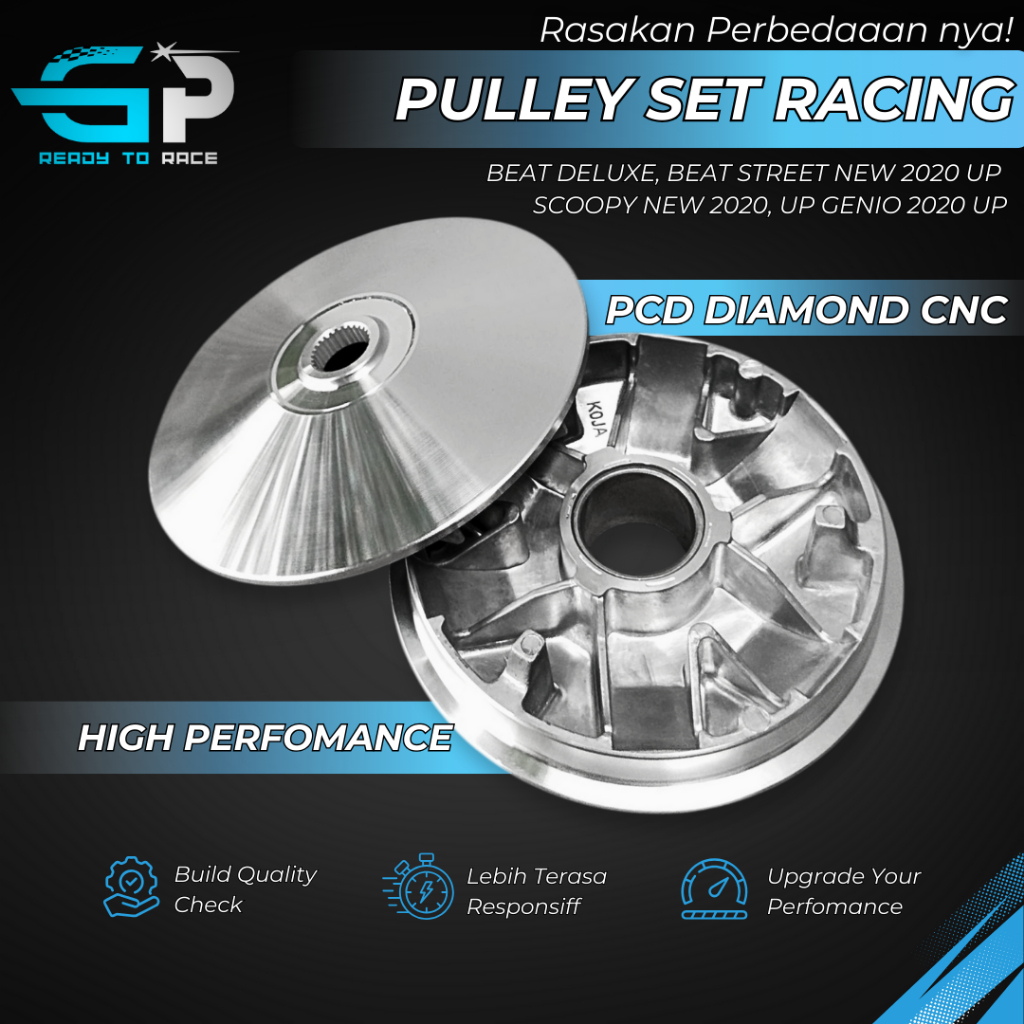 Jual PULLEY SET BUBUT 13,8 CODE KOJ PULLEY BEAT DELUXE BEAT STREET NEW ...
