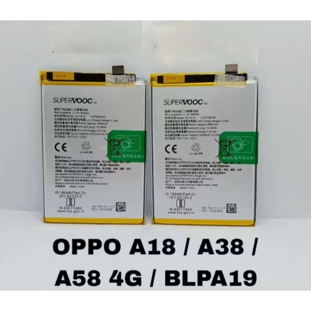 Jual Baterai Batre Oppo A58 4G CPH2577 BLPA19 Original Battery Batere ...