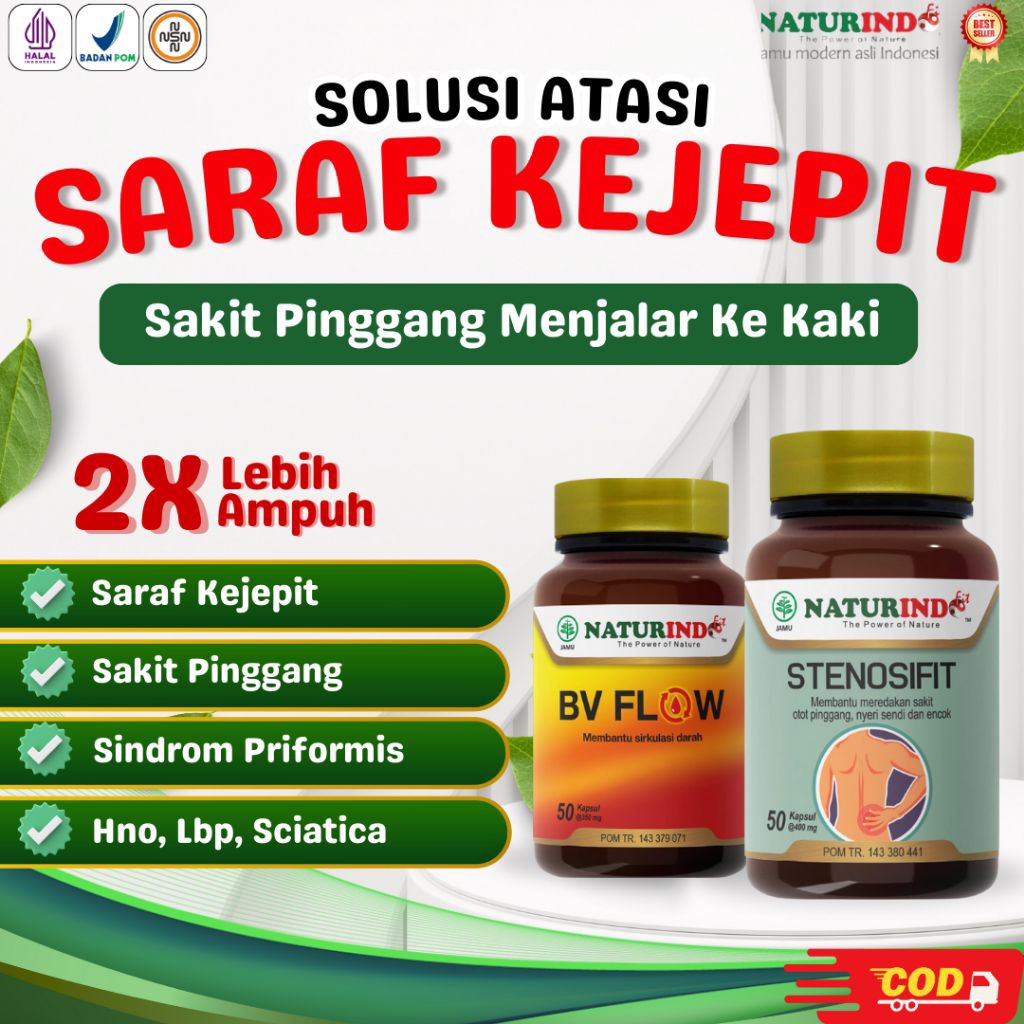 Jual Obat Saraf Kejepit Encok Pegelinu Sakit Pinggang Punggung Sciatika Herbal Ampuh Stenosifit ...