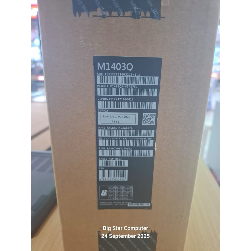 Jual Asus vivobook 14 m1403qa ryzen 7-5800h ram 16/512 gb fullset like ...