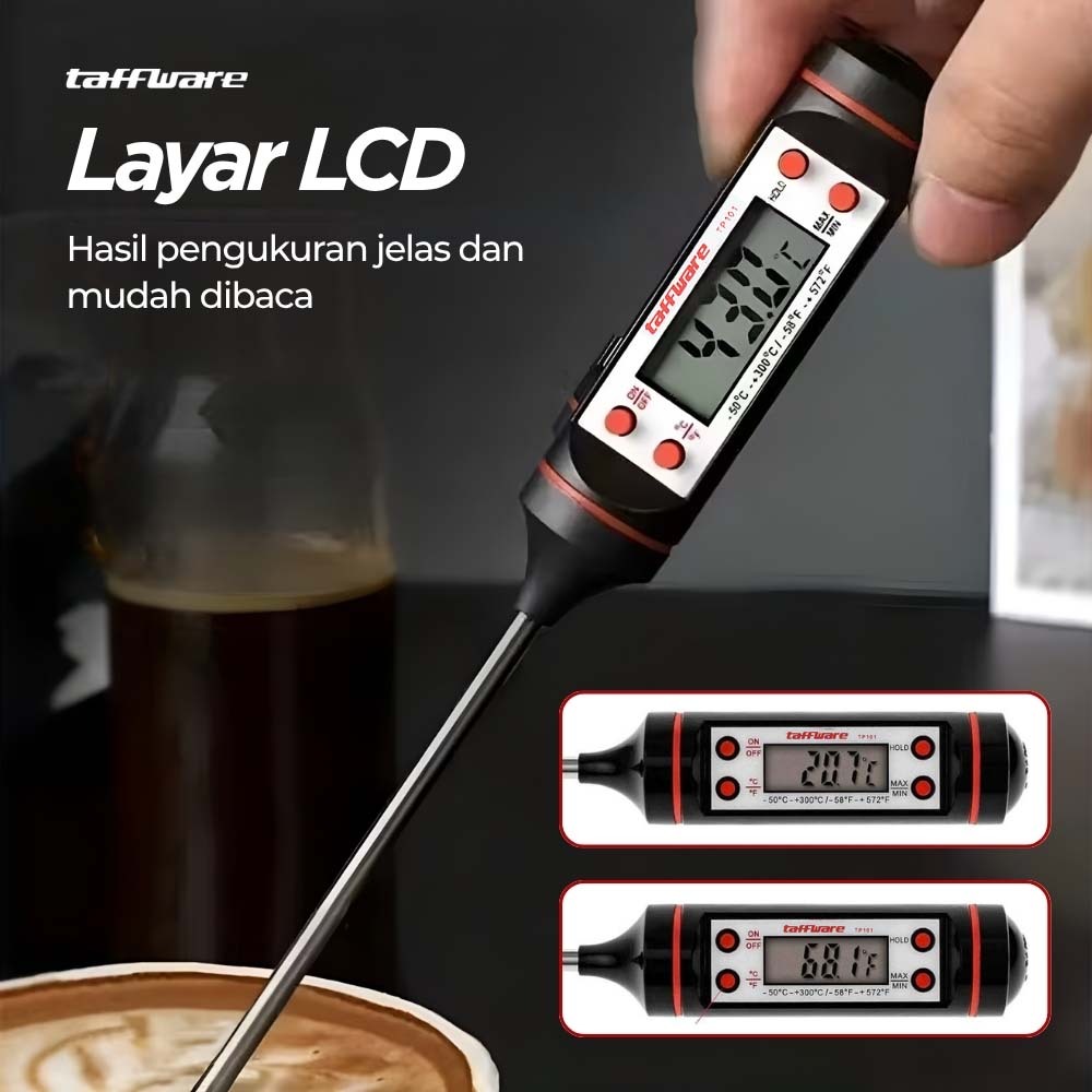 Jual Taffware Termometer Pengukur Suhu Makanan Digital Daging Kopi Susu ...