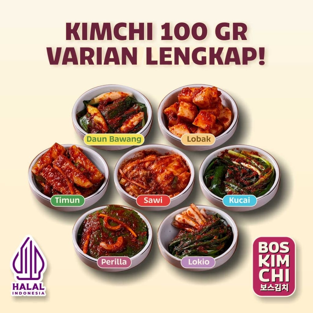 Jual Kimchi 100 gr All Variant | Boskimchi | Sawi Lobak Timun Daun ...