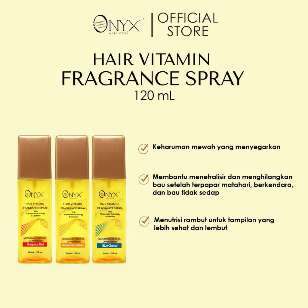 Jual Onyx Hair Vitamin Fragrance Spray 120 ml vitamin Rambut | Shopee ...