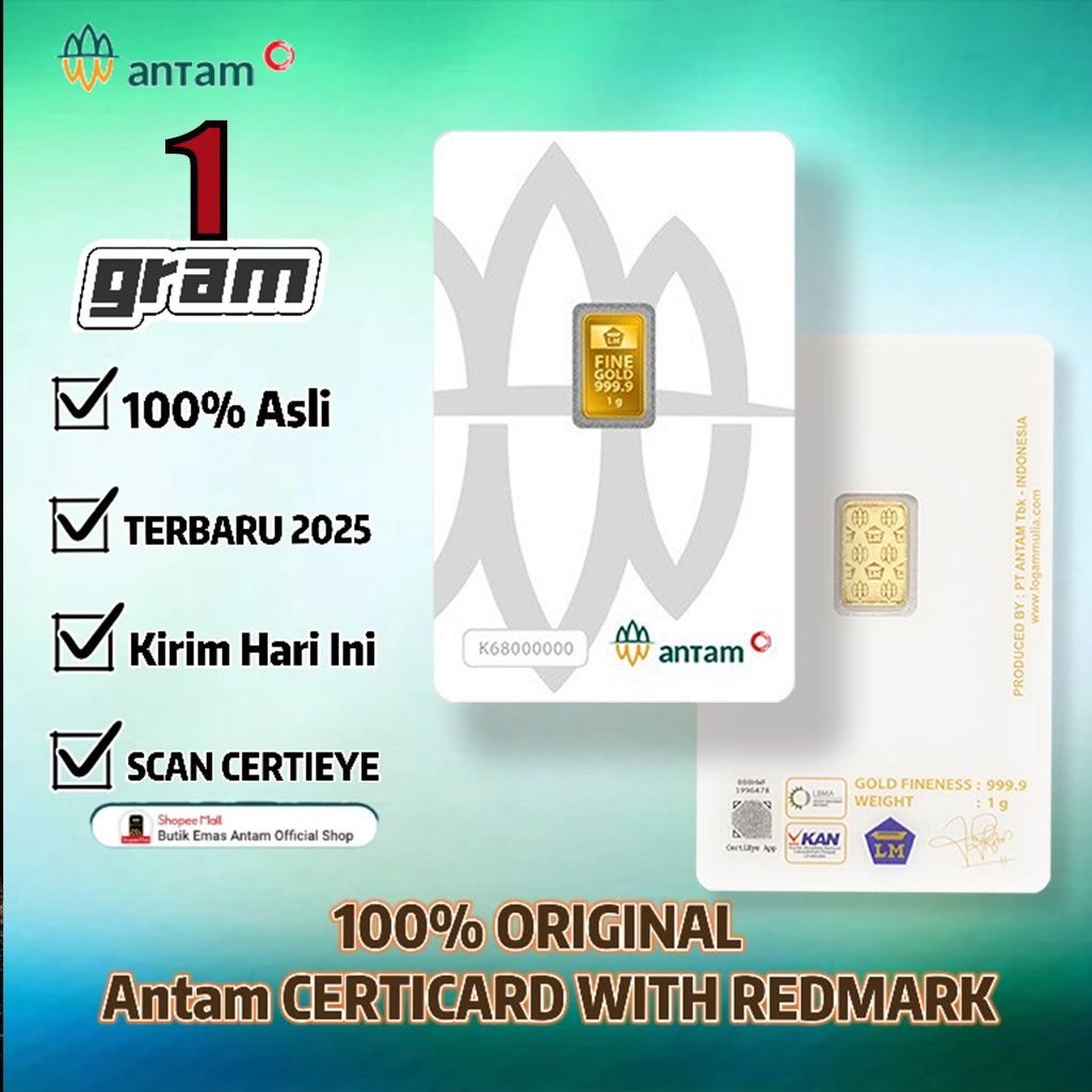 Jual EMAS Antam 1Gram LM Antam Terbaru 2025 Logam Mulia | Shopee Indonesia