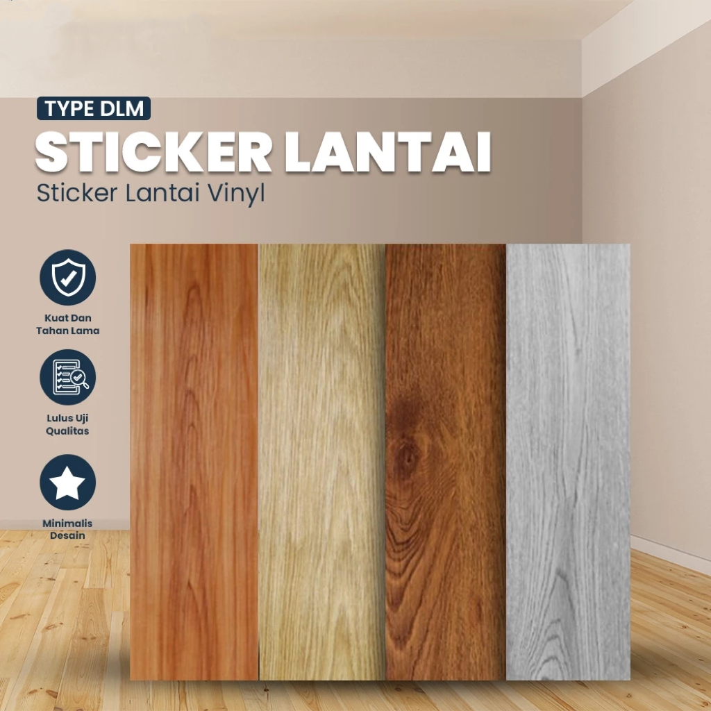 Jual Vinyl Lantai Stiker 91x15cm Stiker Lantai Motif Kayu/Dengan Lem ...