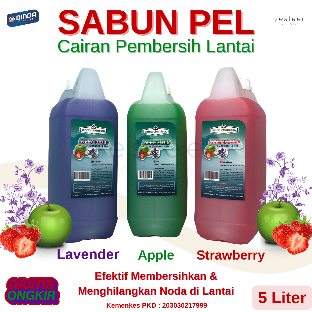 Jual [5 Liter] Sabun Pel Pembersih Lantai Floor Cleaner Dinda All ...
