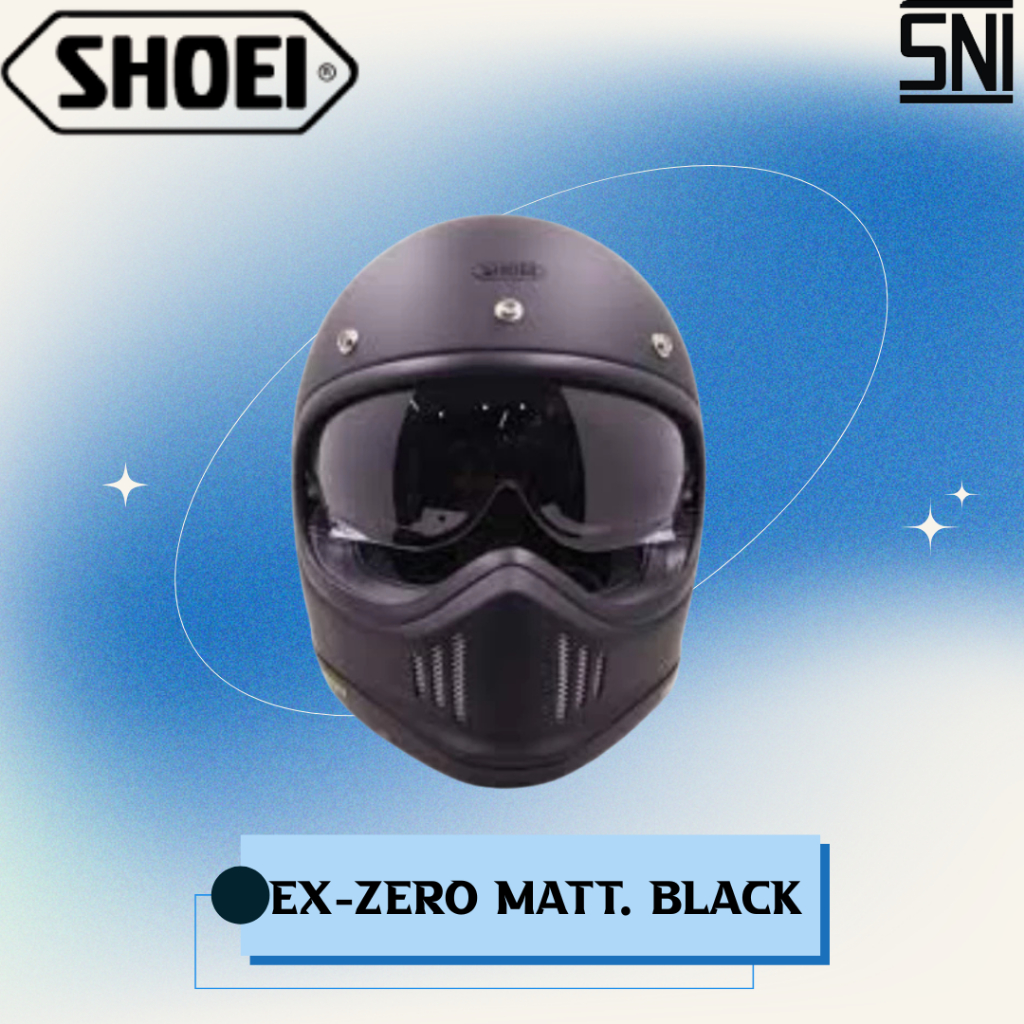 Jual Helm Shoei Ex Zero Matt Black Cakil Retro Full Face SNI Original ...