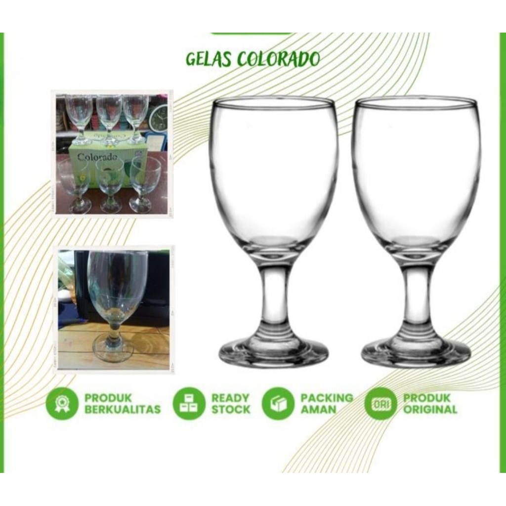 Jual Gelas wine 1 set 6 pcs /Gelas Kaki/ Gelas Wiski | Shopee Indonesia