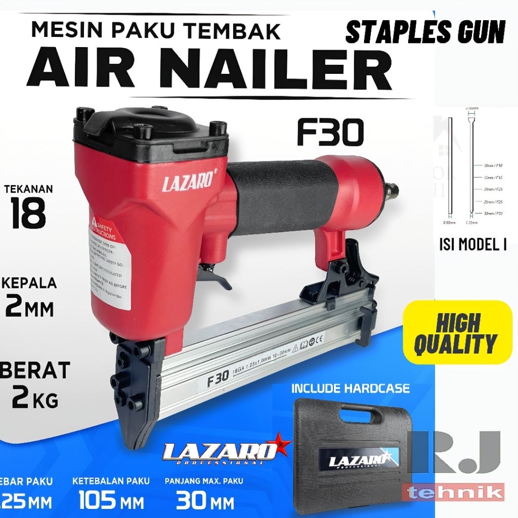 Jual Alat Staples Paku Tembak Angin Kompresor Air Nailer Stapler Gun ...