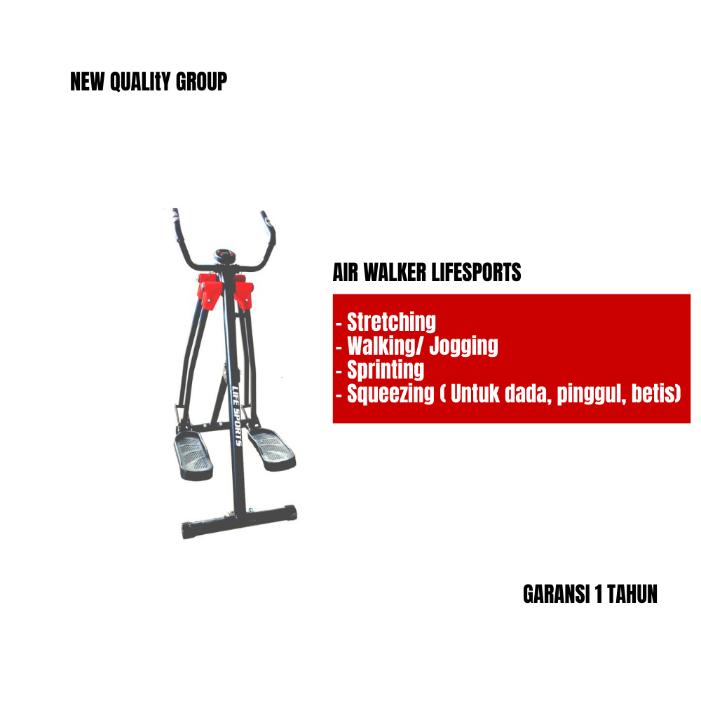 Jual alat fitness air walker lifesport 360 with hand pulse | Shopee ...