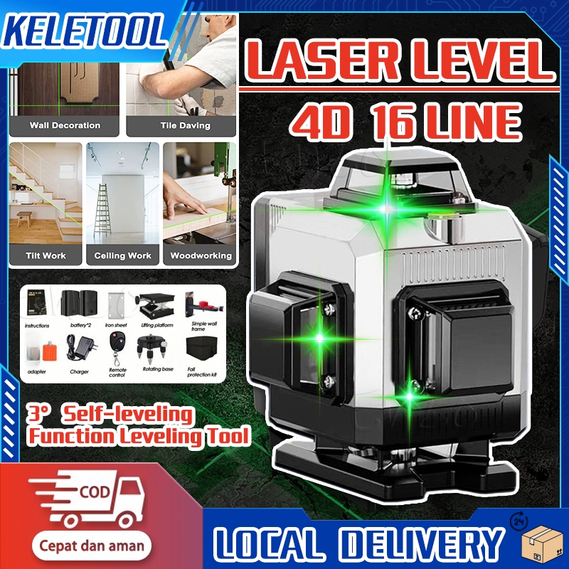 Jual Laser Level 4D 16Lines bangunan waterpass laser pasang keramik ...