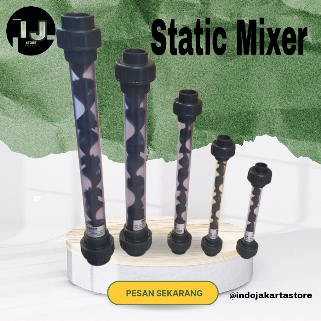 Jual Static Mixer Bening UPVC JIS 10K Ozone Tabung Statis Mixer ...