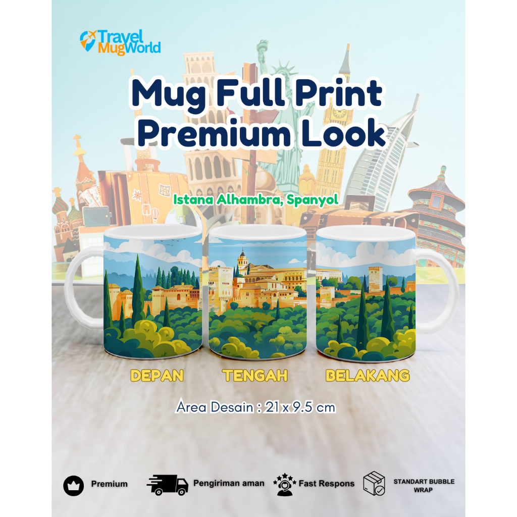 Jual Mug Keramik Souvenir Granada Spanyol | Souvenir Oleh-Oleh Dunia ...
