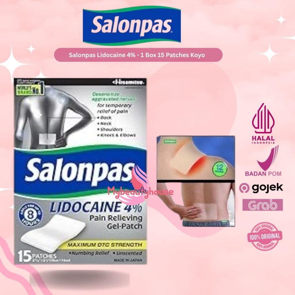 Jual Salonpas Lidocaine 4% - 1 Box 15 Patches Koyo | Shopee Indonesia