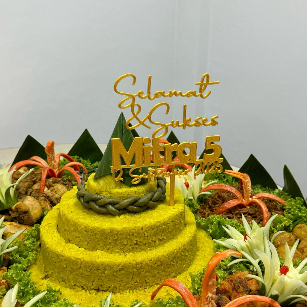Jual Premium Custom Cake Topper | Hiasan Ucapan Tumpeng | Tulisan ...