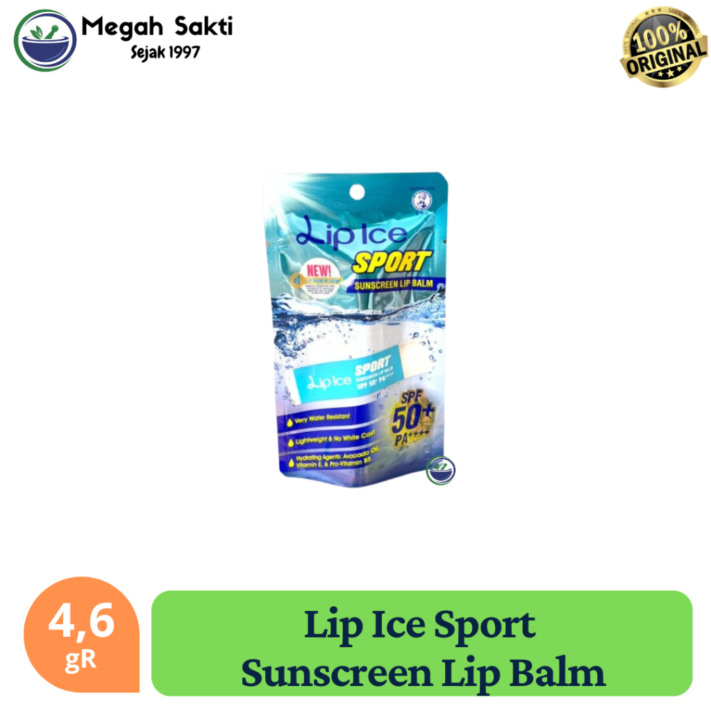 Jual Megah Sakti - Lip Ice Sport Sunscreen Lip Balm SPF 50+ | Shopee ...