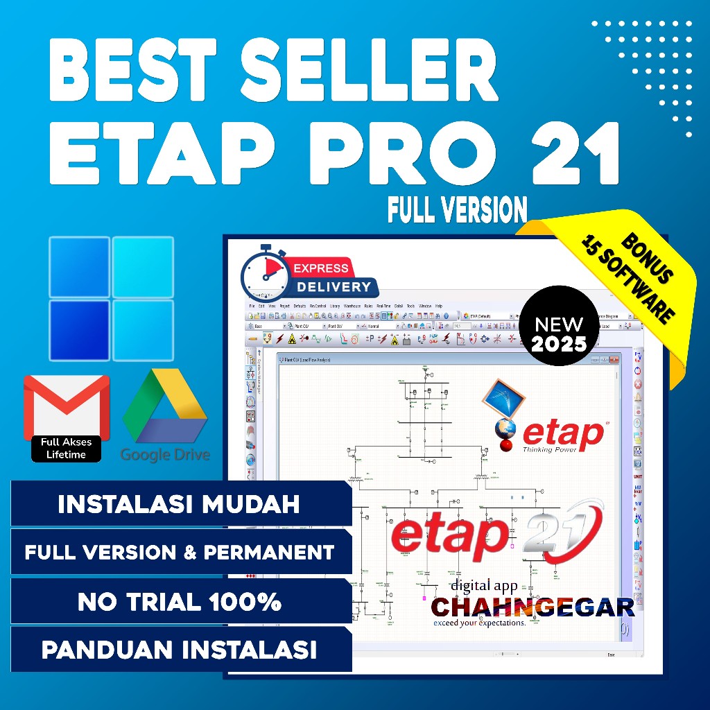 Jual ETAP 21 Permanen Software Electrical Power System Analysis | Shopee Indonesia