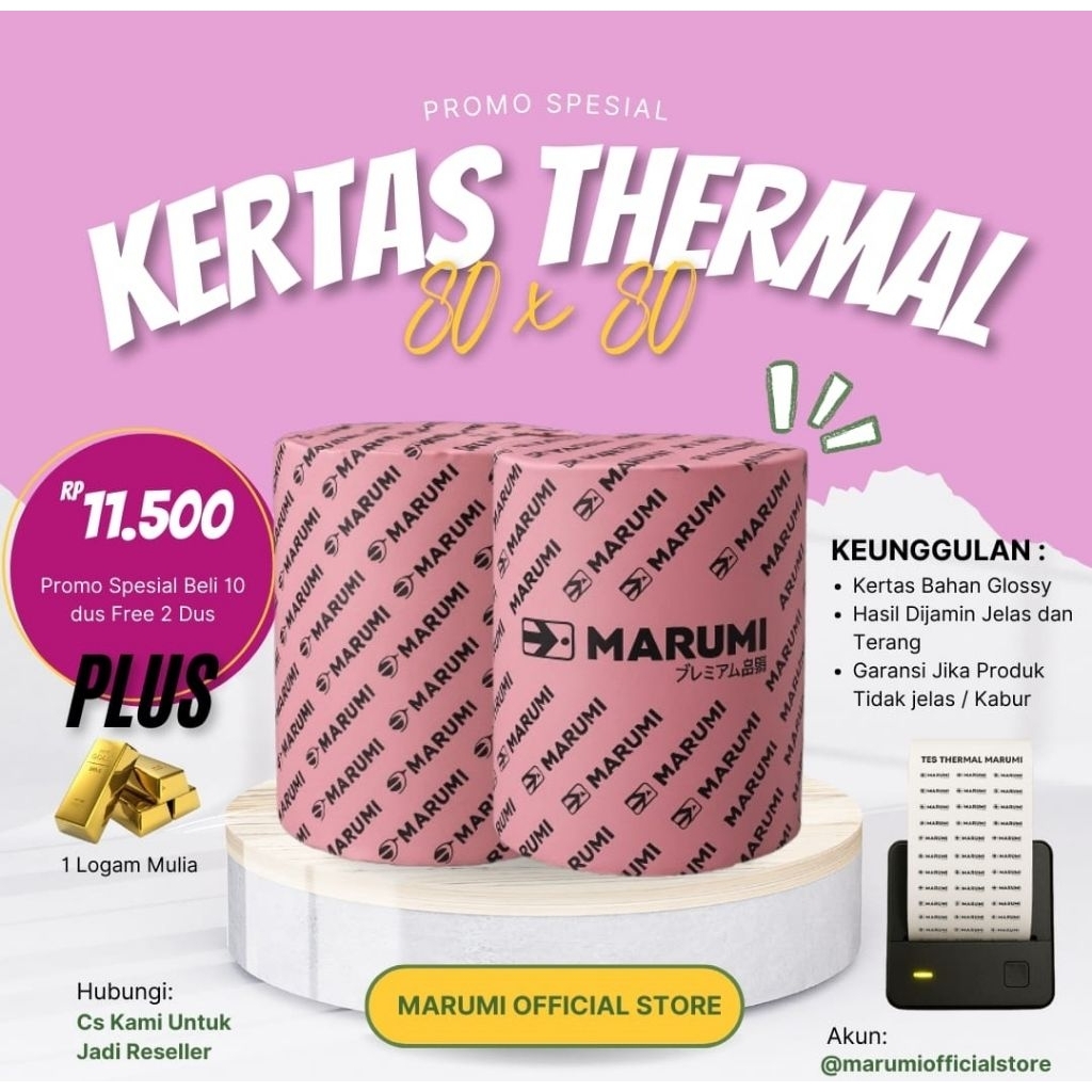 Jual Kertas Thermal 80X80 Terlengkap & Harga Terbaru Juni 2026 | Shopee ...