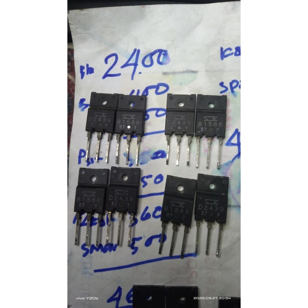 Jual transistor darlington Sanken original cabutan D2439&B1588 | Shopee ...