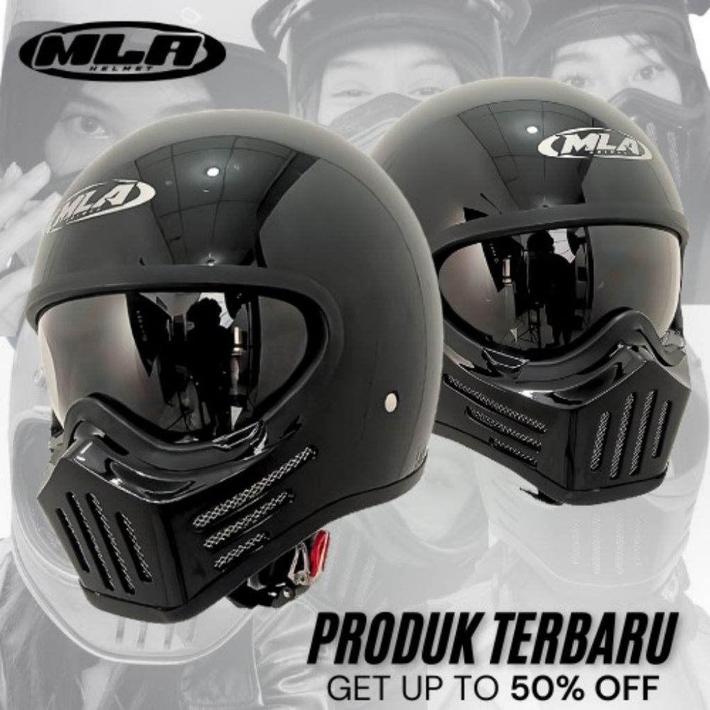Jual MLA CAKIL VISOR BOMBER - Helm Full Face Cakil Solid SNI ORIGINAL ...