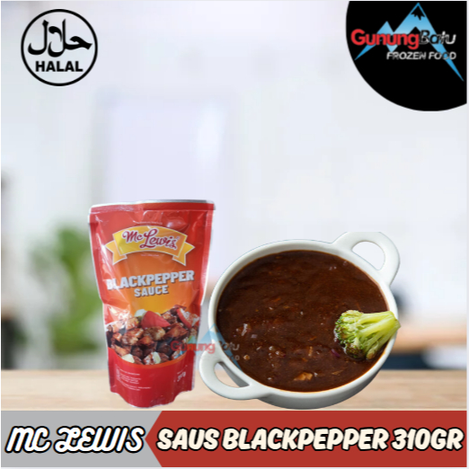 Jual MC LEWIS SAUS BLACK PEPPER/ SAUS LADA HITAM 310 GRAM | Shopee ...
