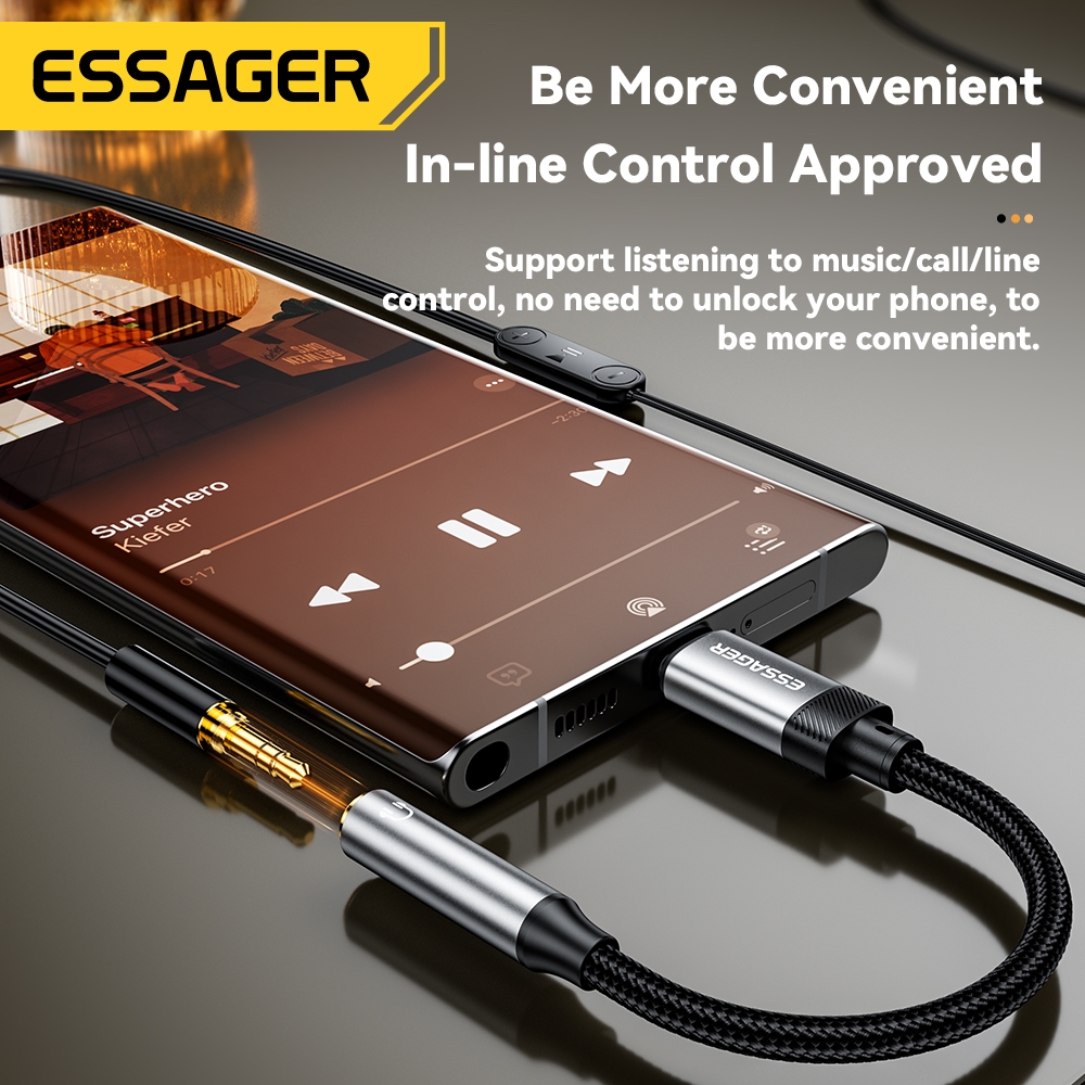 Jual ESSAGER Adapter Untuk To Audio Male/Type C To Connector Aux ...