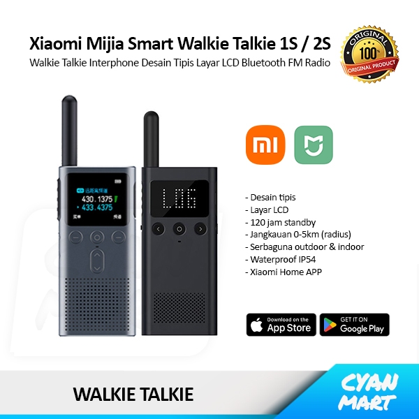 Jual Xiaomi Mijia Smart Walkie Talkie 1S / 2S FM Radio Slim Design ...