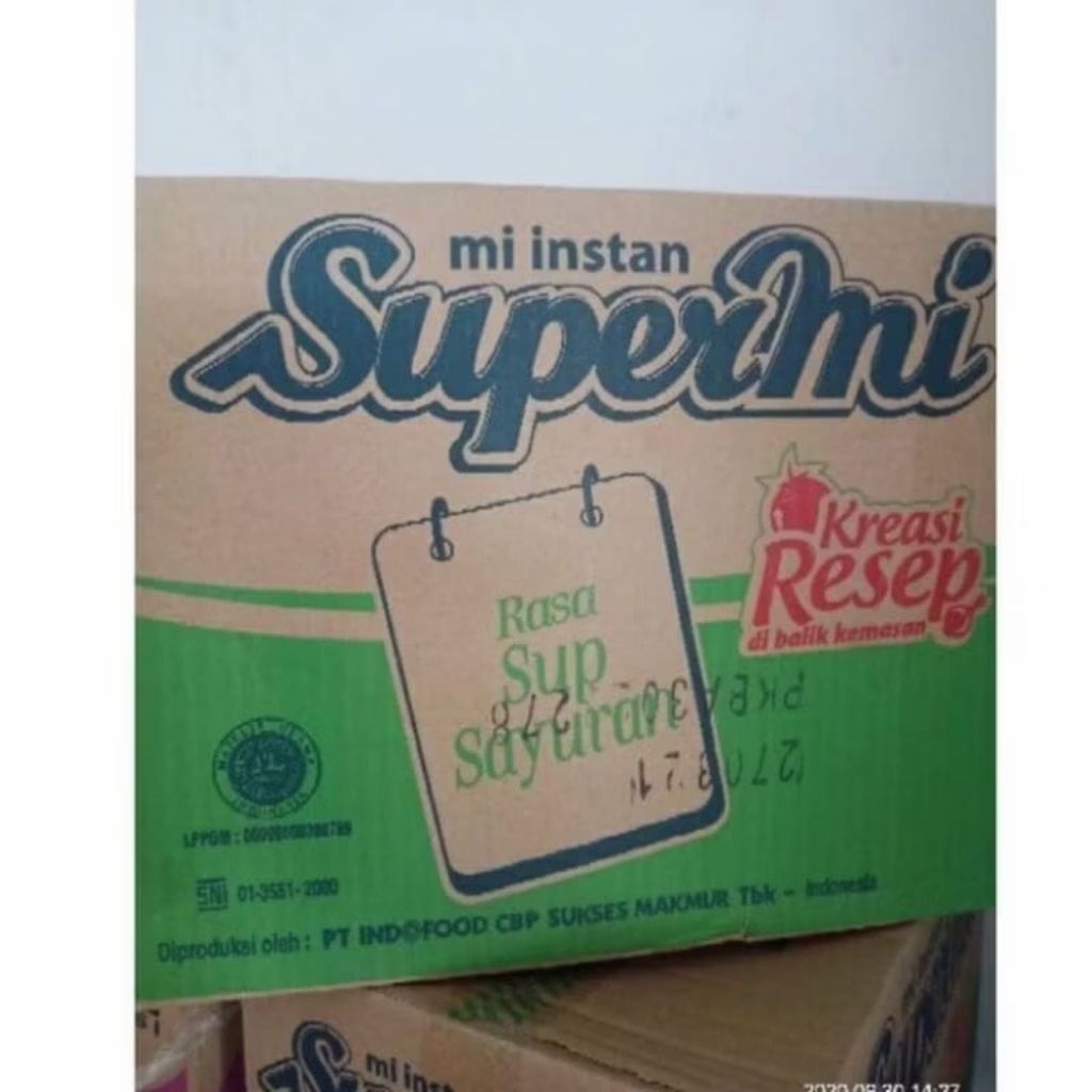 Jual mie supermi rasa sup sayuran 1 dus isi 40 pcs | Shopee Indonesia