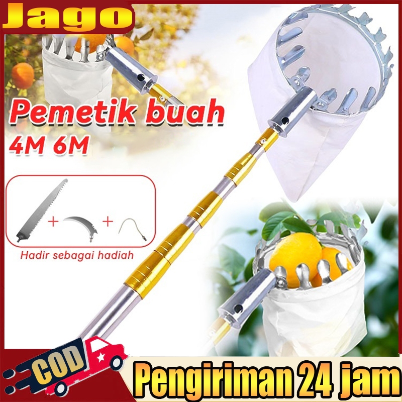 Jual Alat Petik Buah Buah Picker Set 4/6M Alat Pemetik Buah Multifungsi ...