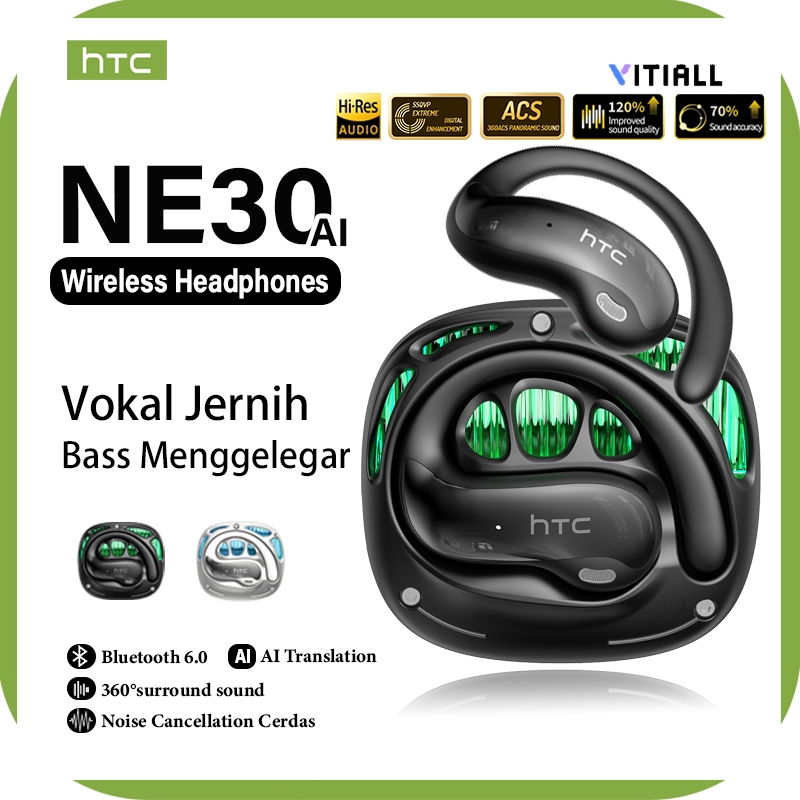 Jual HTC NE30 Open Ear Wireless Bluetooth Headset TWS Dengan Neon ...