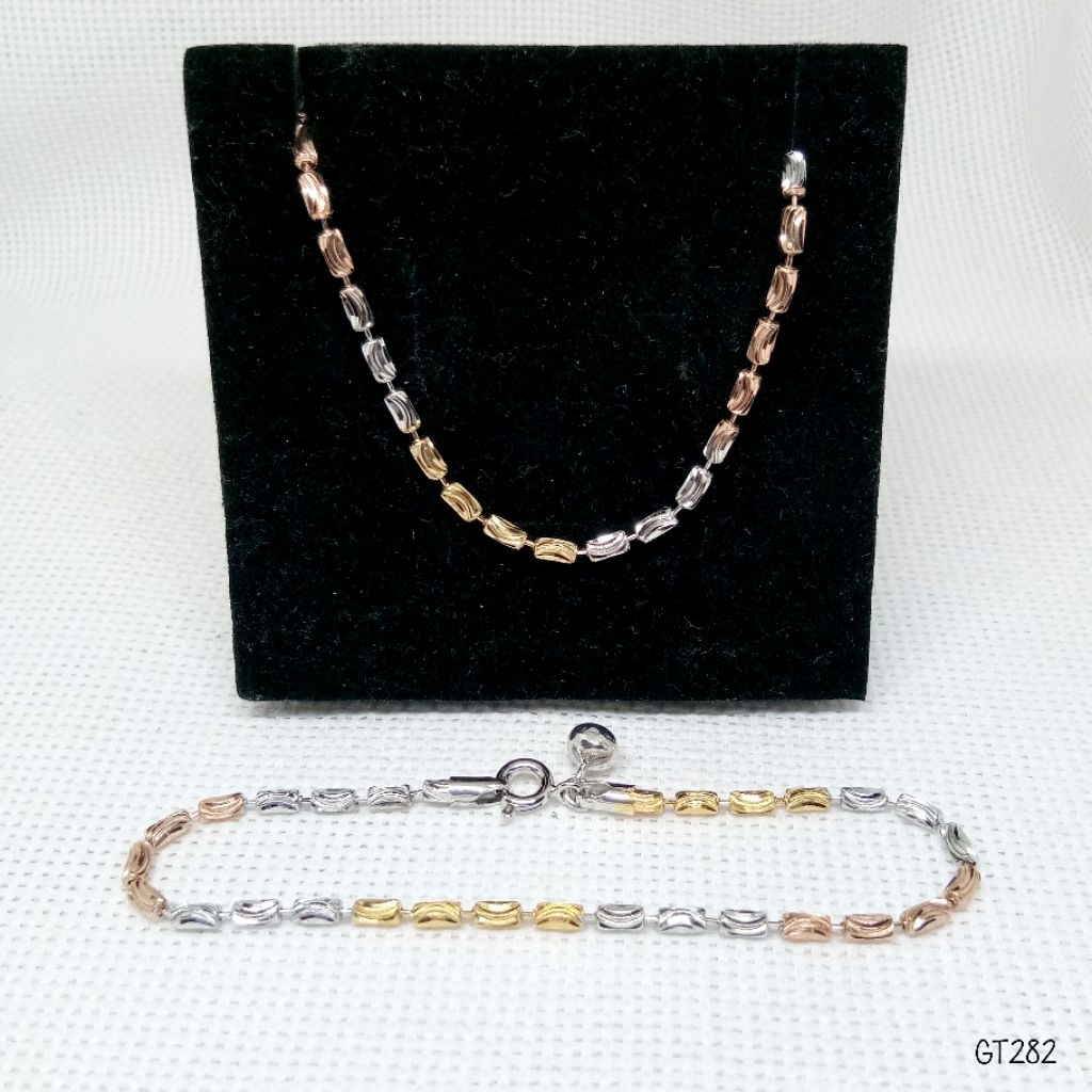 Jual Gelang Tangan 3 Warna Kapsul Dewasa Perak Wanita Silver Asli 925 ...