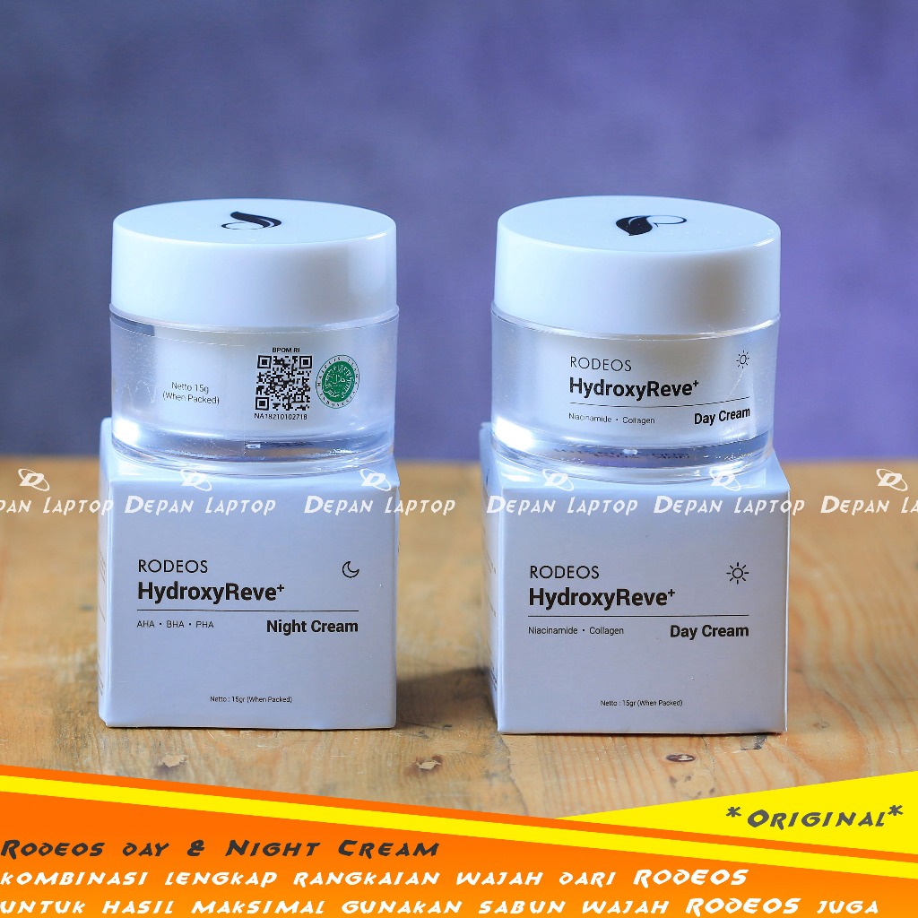 Jual ORIGINAL Cream Wajah RODEOS Pagi dan Malam Skincare agar muka ...