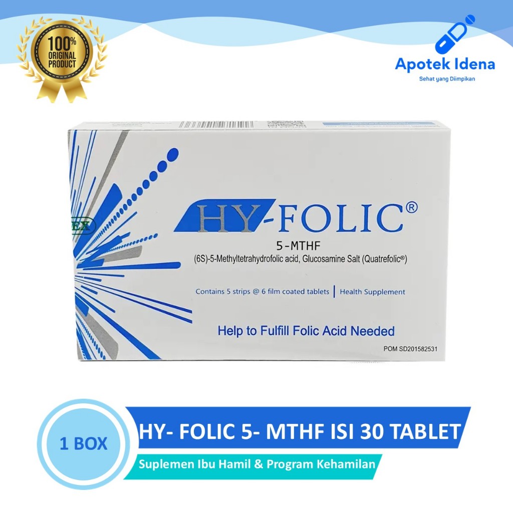 Jual HY-FOLIC ISI 30 Tablet Suplemen Asam Folat Aktif Untuk Ibu Hamil ...