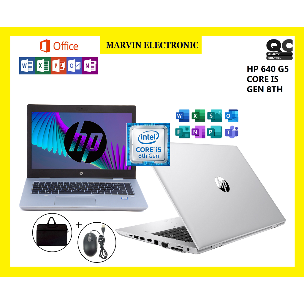 Jual HP PROBOOK 640 G5 core i5 gen 8 laptop 14 inch ram 8gb/256ssd ...