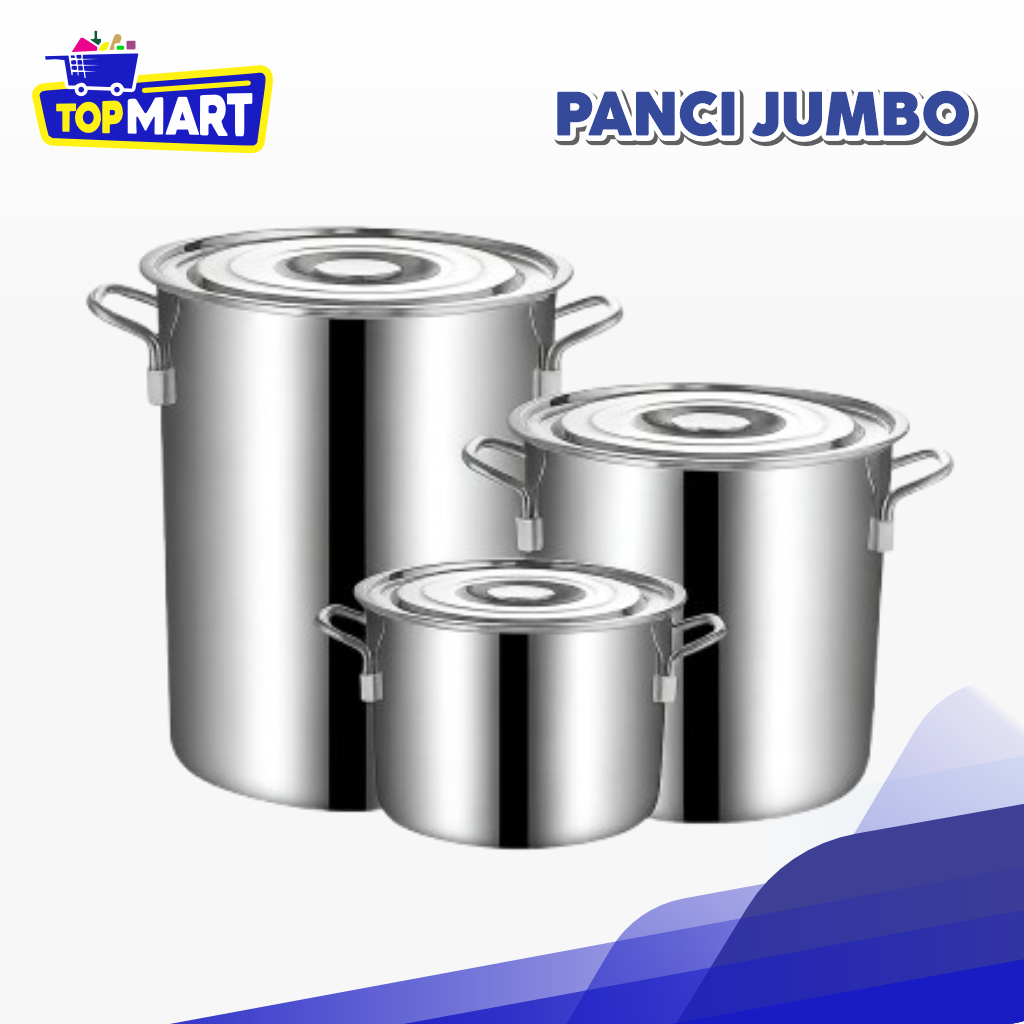 Jual TOPMART - Panci Jumbo Stainless Steel Tebal Panci Bakso Panci ...