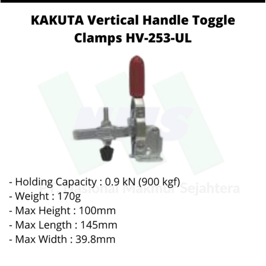 Jual Kakuta Toggle Clamp HV253UL - HV 253 UL Original Japan | Shopee ...