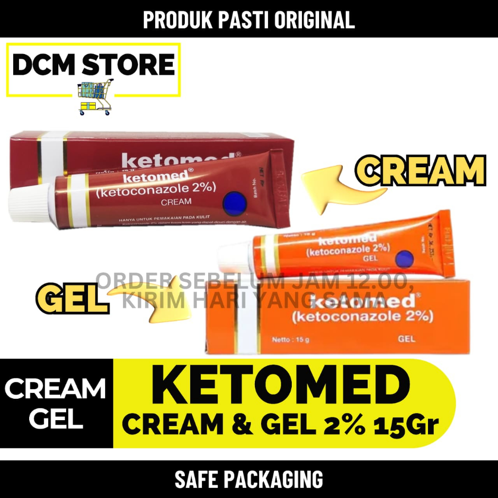 Jual Ketomed 2% Cream & Gel 15 Gr, Mengatasi Infeksi Jamur Kulit, Panu ...