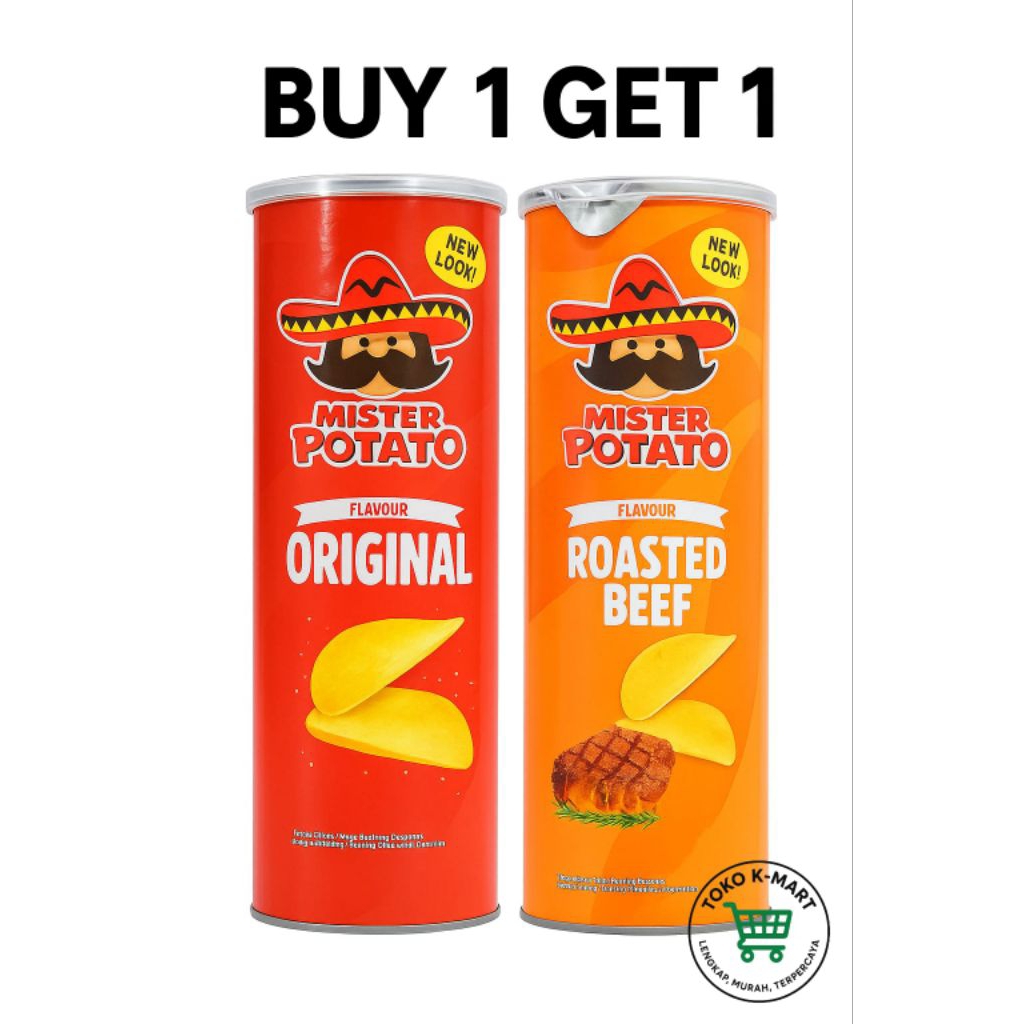 Jual Mister Potato 106gr Rasa Original dan Roasted Beef | Shopee Indonesia