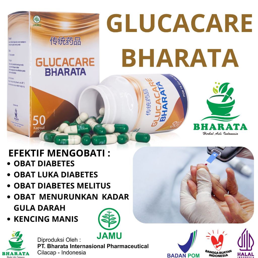 Jual Obat Diabetes Gula Darah 𝗚𝗹𝘂𝗰𝗮𝗰𝗮𝗿𝗲 𝗕𝗵𝗮𝗿𝗮𝘁a Obat Gula Basah dan ...