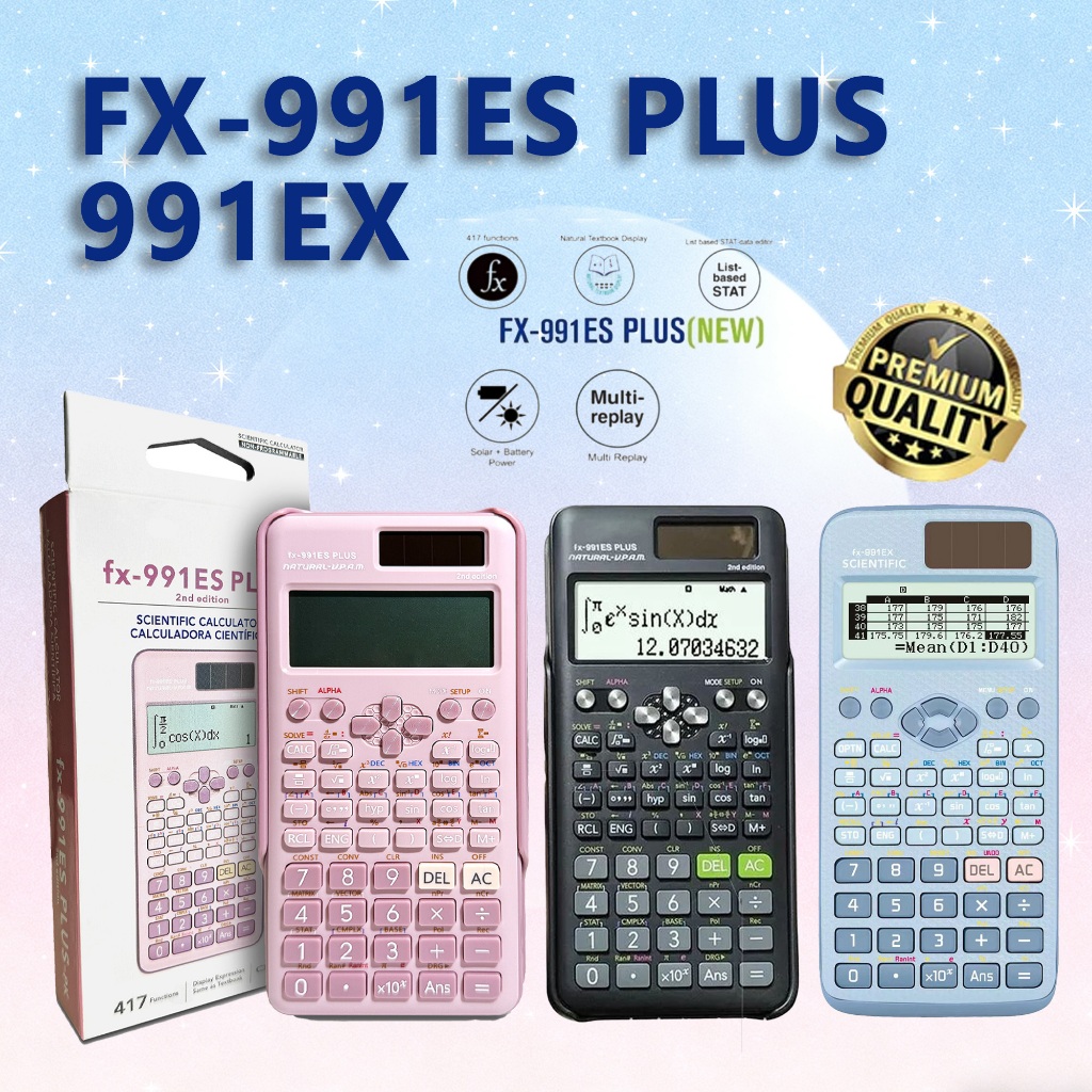 Jual COD STOCK FX-991 ES PLUS / FX-991EX - Kalkulator Sekolah/Kuliah ...