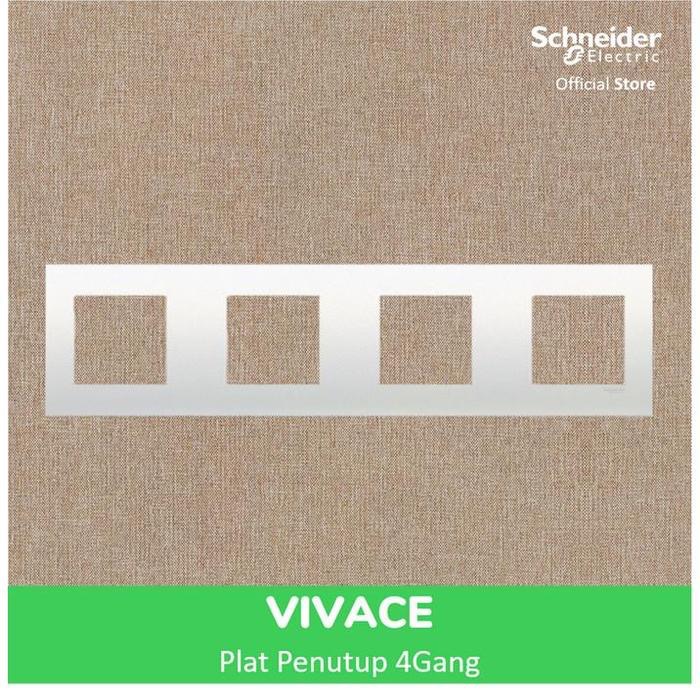 Jual Schneider Vivace Frame Saklar Stop kontak 3 Gang 4 Gang Putih ...