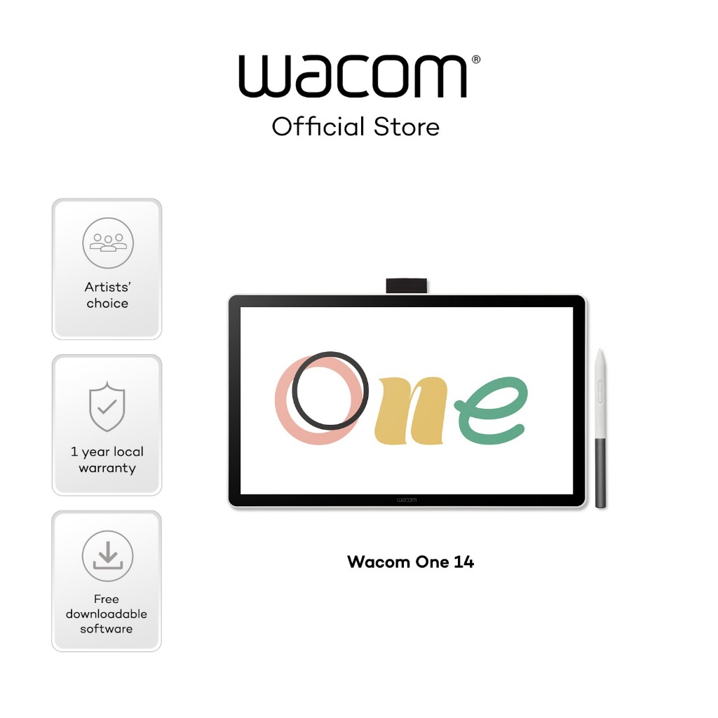 Jual Wacom One 14 Pen Display DTC141W0Z | Shopee Indonesia