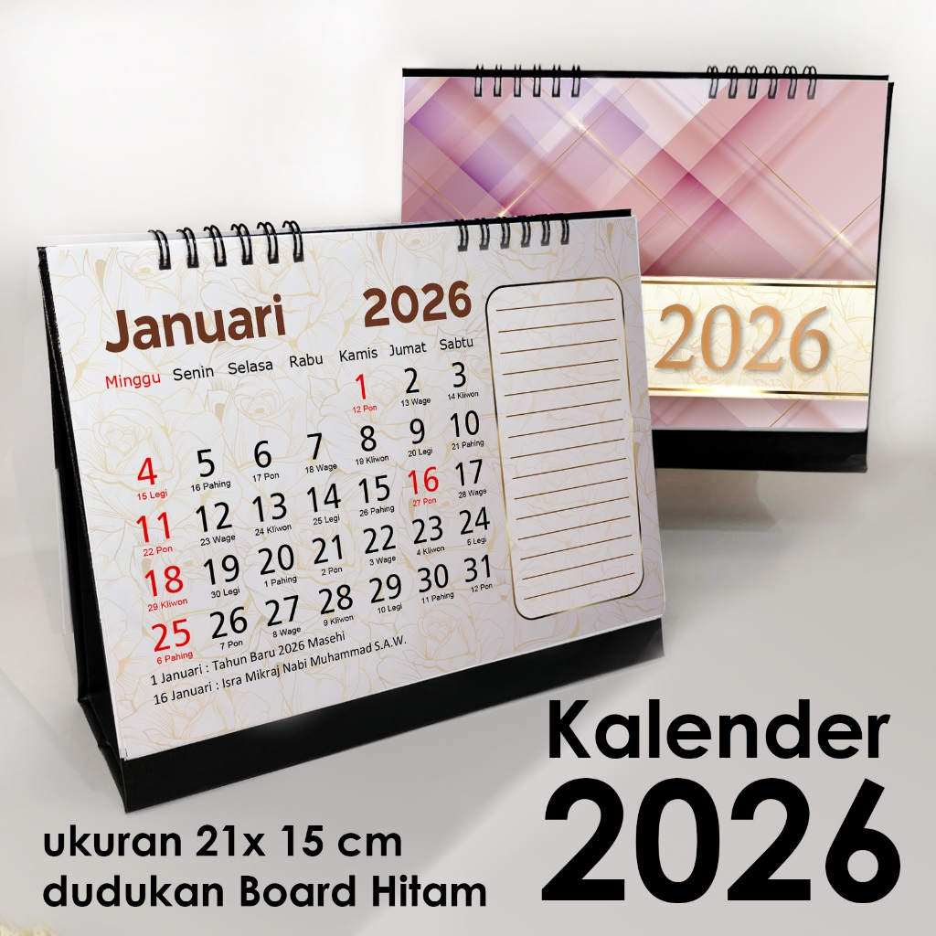 Jual Kalender Meja 2026/ Kalender Duduk Polos Tulisan Besar | Shopee ...