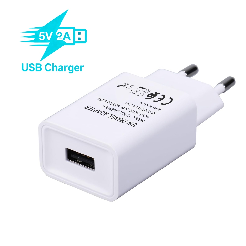 Jual Wall Charger 5V 2.4A USB Power Supply EU Plug Charging Block ...