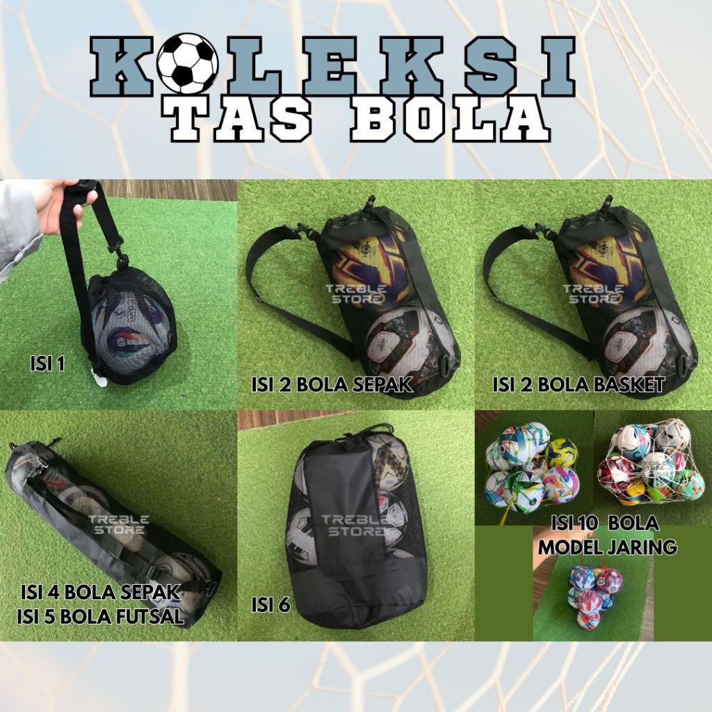 Jual KOLEKSI TAS WADAH BOLA MODEL JARING ISI 1 ISI 2 ISI 4 ISI 6 ISI 10 ...