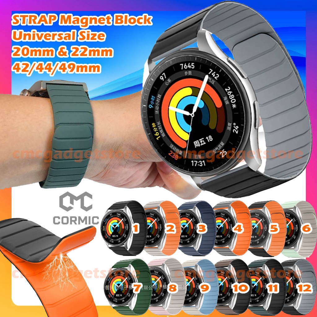 Jual Strap Smartwatch MAGNET BLOCK CMC Tali Jam Tangan Karet Magnetic ...